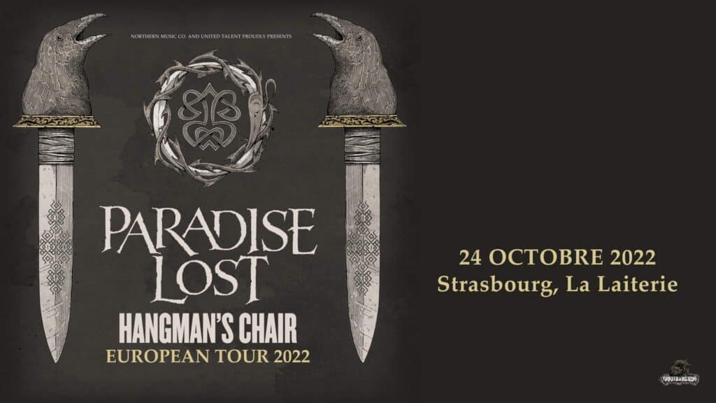 PARADISE LOST + HANGMAN'S CHAIR - 24 Octobre 2022 - La Laiterie ...